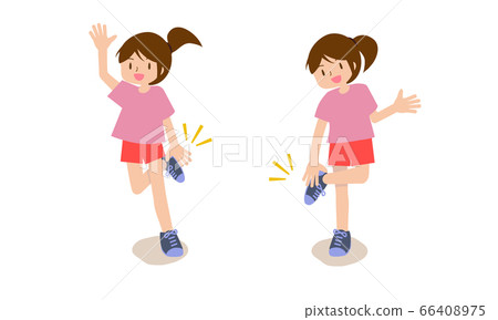 Woman doing hand clap exercises - Stock Illustration [66408975] - PIXTA