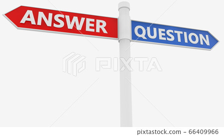 Signpost with answer and question concept - Stock Illustration ...