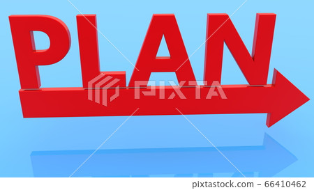 Plan concept with red arrow - Stock Illustration [66410462] - PIXTA