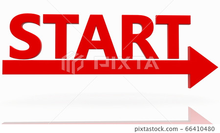 Arrow with start concept on white - Stock Illustration [66410480] - PIXTA