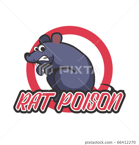 rat killer poison logo. vector illustration - Stock Illustration ...