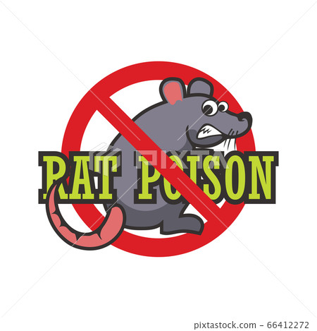 rat killer poison logo. vector illustration - Stock Illustration ...