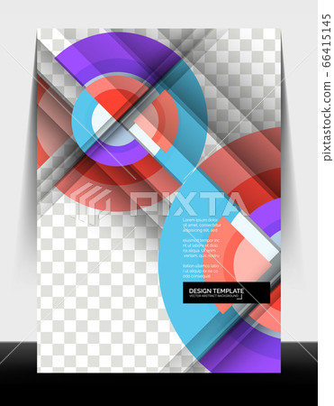 Circle design a4 flyer print template, annual... - Stock Illustration ...