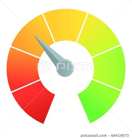 Poor credit score icon, cartoon style - Stock Illustration [66419073 ...