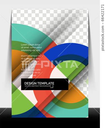 Circle design a4 flyer print template, annual... - Stock Illustration ...