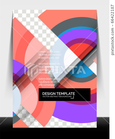 Circle design a4 flyer print template, annual... - Stock Illustration ...