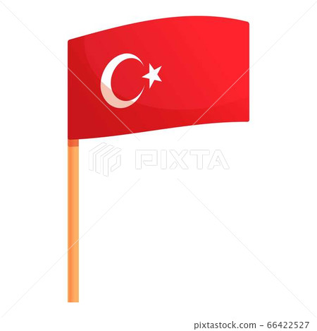 Turkish flag icon, cartoon style - Stock Illustration [66422527] - PIXTA