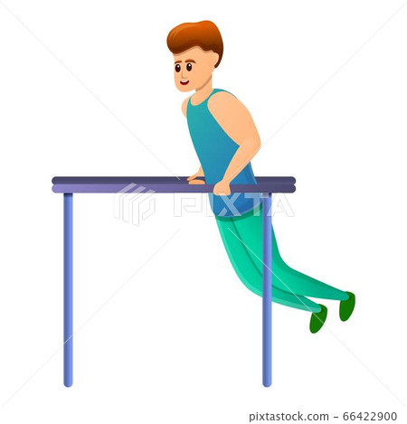 Outdoor fitness parallel bars icon, cartoon style - Stock Illustration ...
