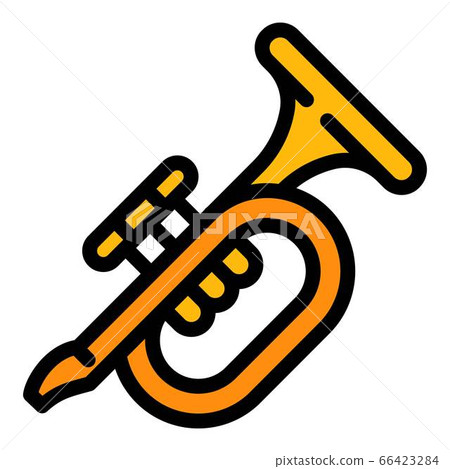 Gold trumpet icon, outline style-插圖素材 [66423284] - PIXTA圖庫