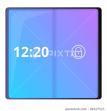 Flex foldable phone icon, cartoon style - Stock Illustration [66427523 ...