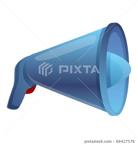 Police megaphone icon, cartoon style - Stock Illustration [66427576 ...