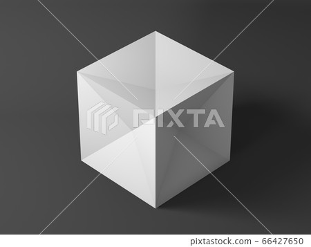 Abstract minimal installation, white cube - Stock Illustration ...