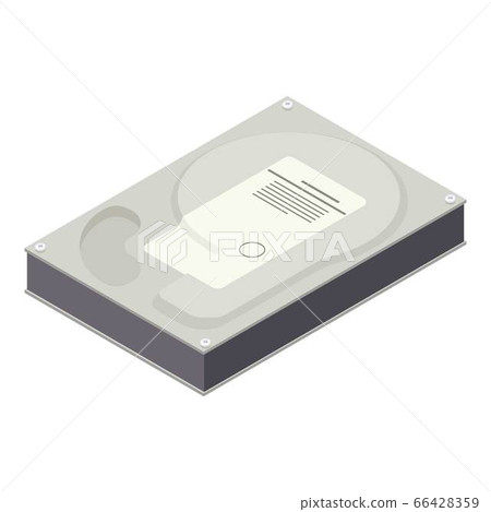 Hard disk icon, isometric style - Stock Illustration [66428359] - PIXTA