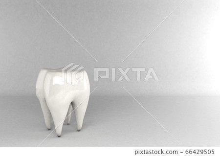 Tooth on gray background. - Stock Illustration [66429505] - PIXTA
