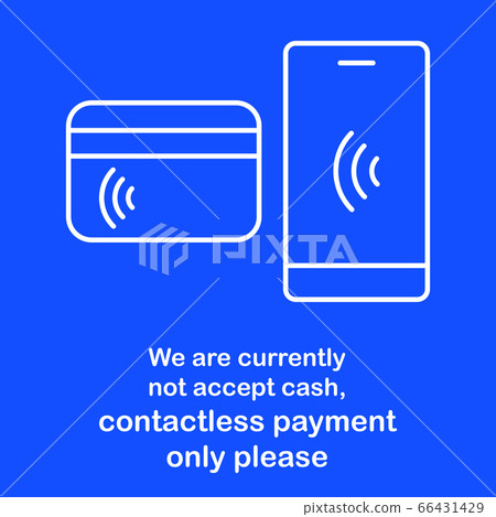 Cashless payment sign vector banner for print, - Stock Illustration ...