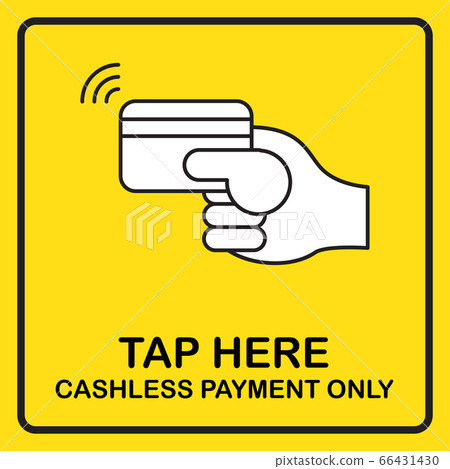 Cashless payment sign vector for poster print - Stock Illustration ...