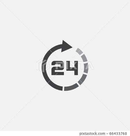 24h icon vector design, 24h sign - Stock Illustration [66433768] - PIXTA