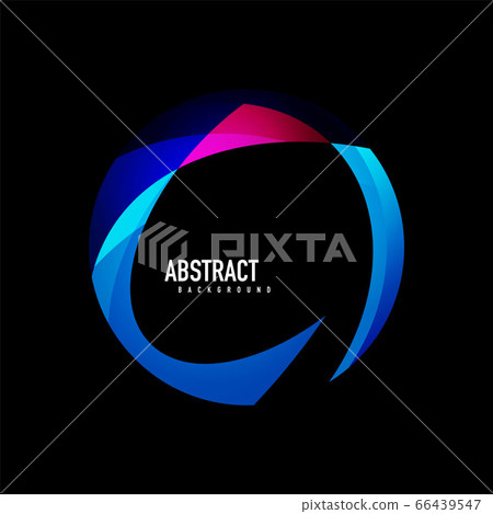 Geometric logo template, flowing waves with text - Stock Illustration ...