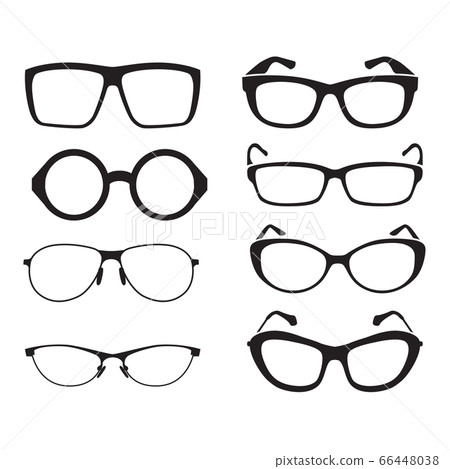 Set of glasses symbols. Vector illustration - Stock Illustration ...