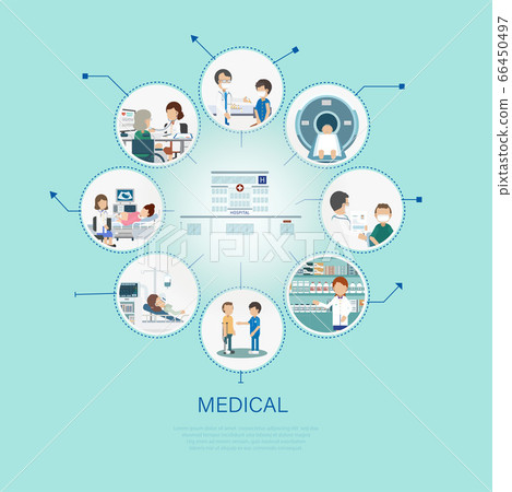 Medical concept flat design - Stock Illustration [66450497] - PIXTA