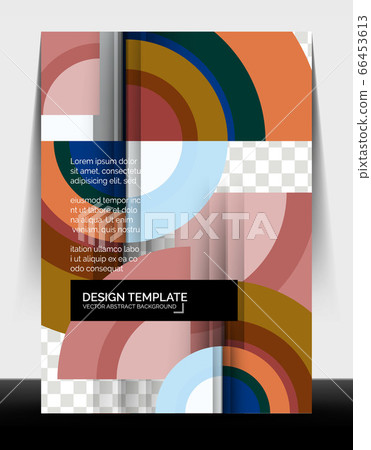Circle design a4 flyer print template, annual... - Stock Illustration ...
