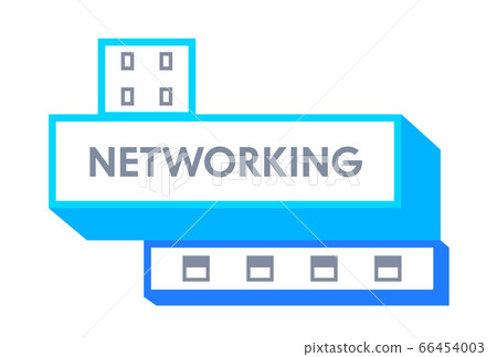 Networking Banner, Icon or Badge with... - Stock Illustration [66454003 ...