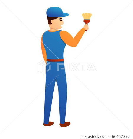 Man paint wall icon, cartoon style - Stock Illustration [66457852] - PIXTA
