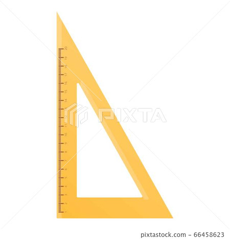 Wood angle ruler icon, cartoon style - Stock Illustration [66458623 ...