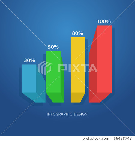 Infographic design with business bar of rates - Stock Illustration ...