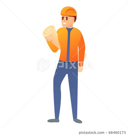 Industry contractor icon, cartoon style - Stock Illustration [66460173 ...