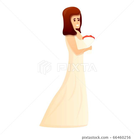 Happy bride icon, cartoon style - Stock Illustration [66460256] - PIXTA