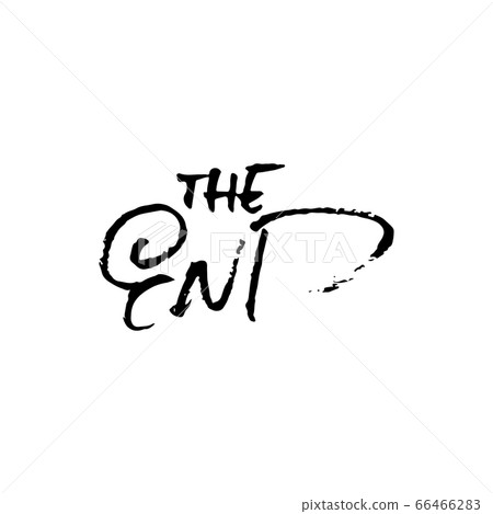 The end. Hand drawn dry brush lettering... - Stock Illustration ...