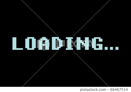 Retro video game LOADING text on black... - Stock Illustration ...