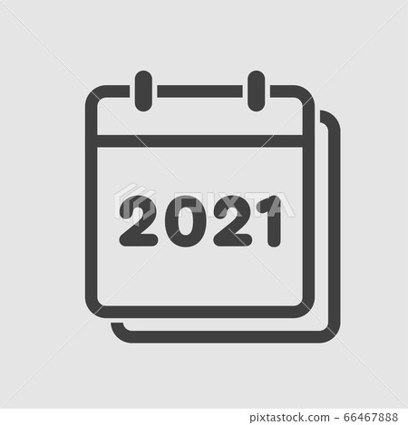 Vector icon calendar year 2021, icon of the year - Stock Illustration ...
