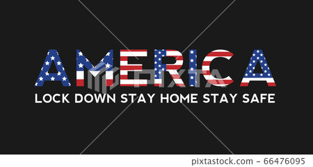 America lockdown preventing coronavirus or... - Stock Illustration ...
