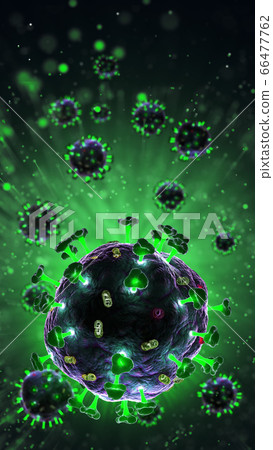 3d render of pathogenic virus organism or... - Stock Illustration ...