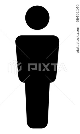 Man Alone - Raster Icon Illustration - Stock Illustration [66491146 ...