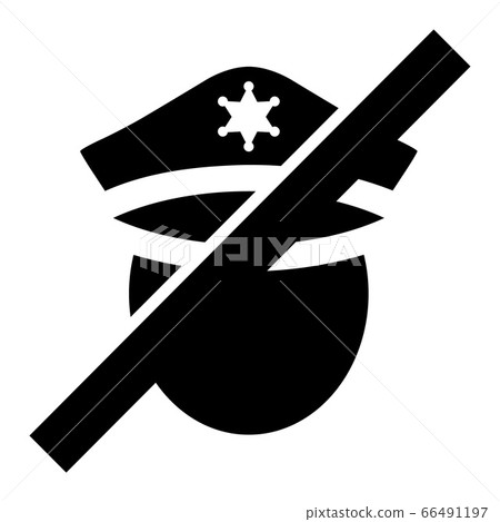 Restricted Police - Raster Icon Illustration - Stock Illustration ...