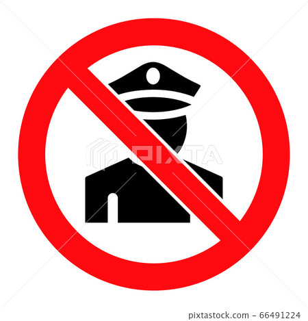Stop Policeman - Raster Icon Illustration - Stock Illustration ...