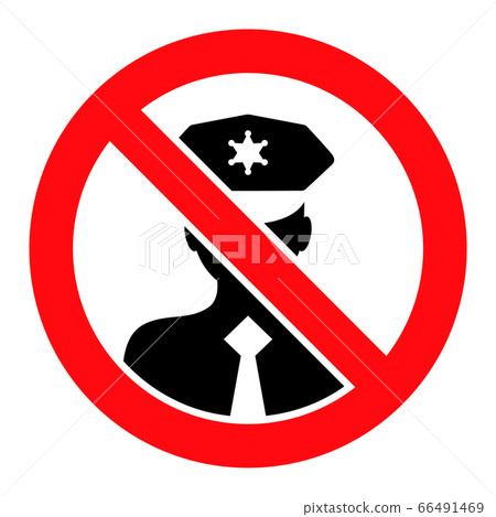 Stop Policeman - Vector Icon Illustration - Stock Illustration ...