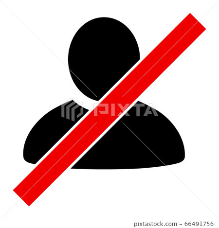 Wrong User - Vector Icon Illustration - Stock Illustration [66491756 ...
