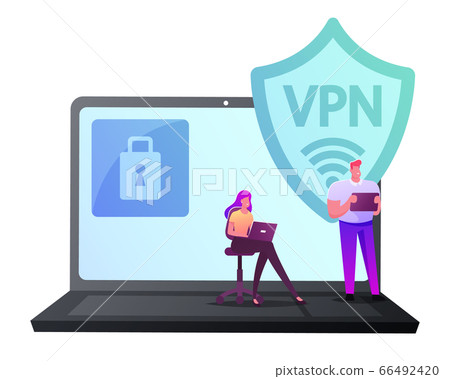Virtual Private Network, VPN Concept. Website... - Stock Illustration ...