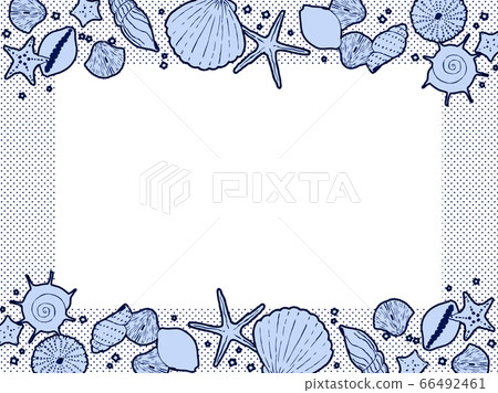 Seashell simple illustration background - Stock Illustration [66492461 ...