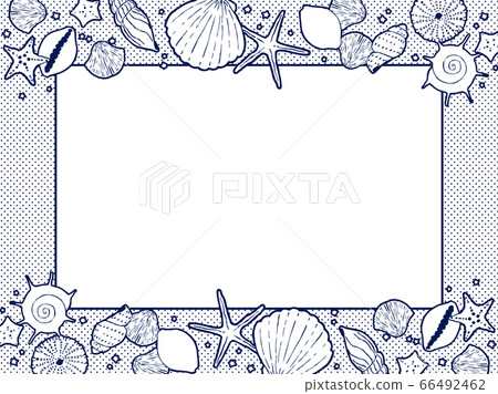 Seashell simple illustration background - Stock Illustration [66492462 ...