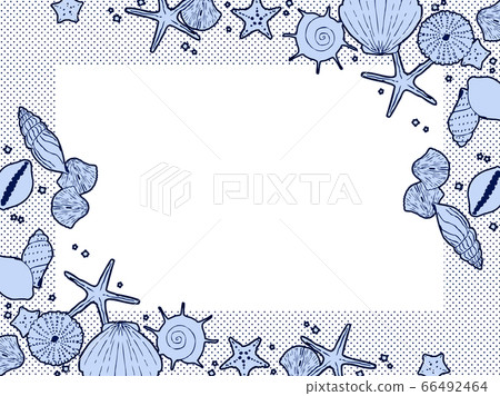 Seashell simple illustration background - Stock Illustration [66492464 ...