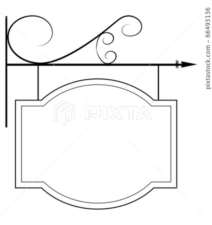 Iron signboard frame - Stock Illustration [66493136] - PIXTA