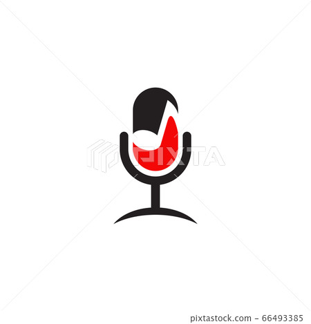 Microphone mic icon logo design vector - Stock Illustration [66493385 ...