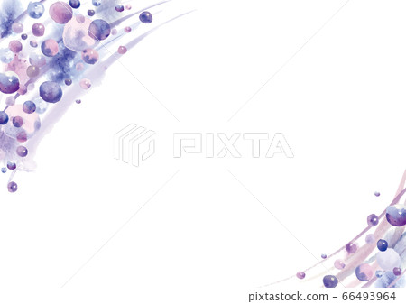 Watercolor_purple_polka dot frame 1 - Stock Illustration [66493964] - PIXTA