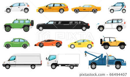 Car models set. Different automobiles types - Stock Illustration ...