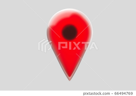 Red map indicator on white background - Stock Illustration [66494769 ...